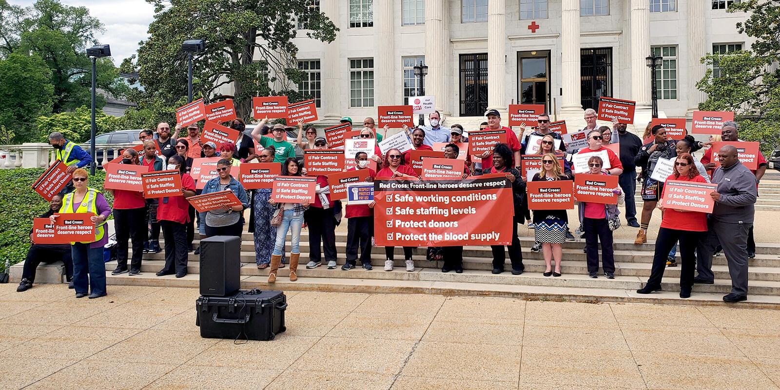 American Red Cross workers, including AFSCME members, rally for fair ...